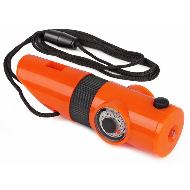 Elite First Aid Kits 7 in 1 Orange Emergency Whistle