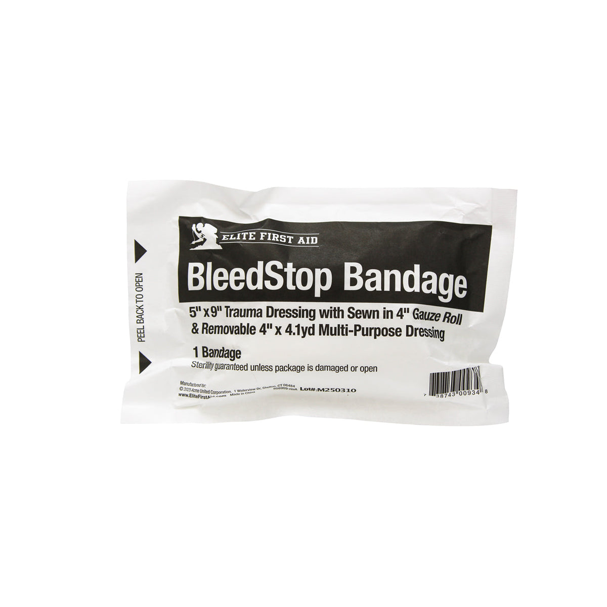 Elite First Aid Bleed Stop Bandage - US Made First Aid
